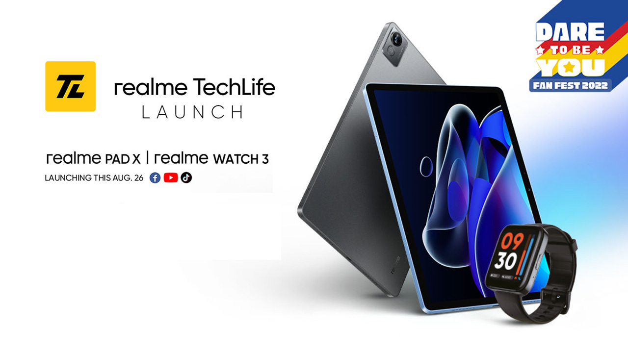 TechLife: realme Pad X, Watch 3 to Debut in PH on August 26 | Pinoy ...